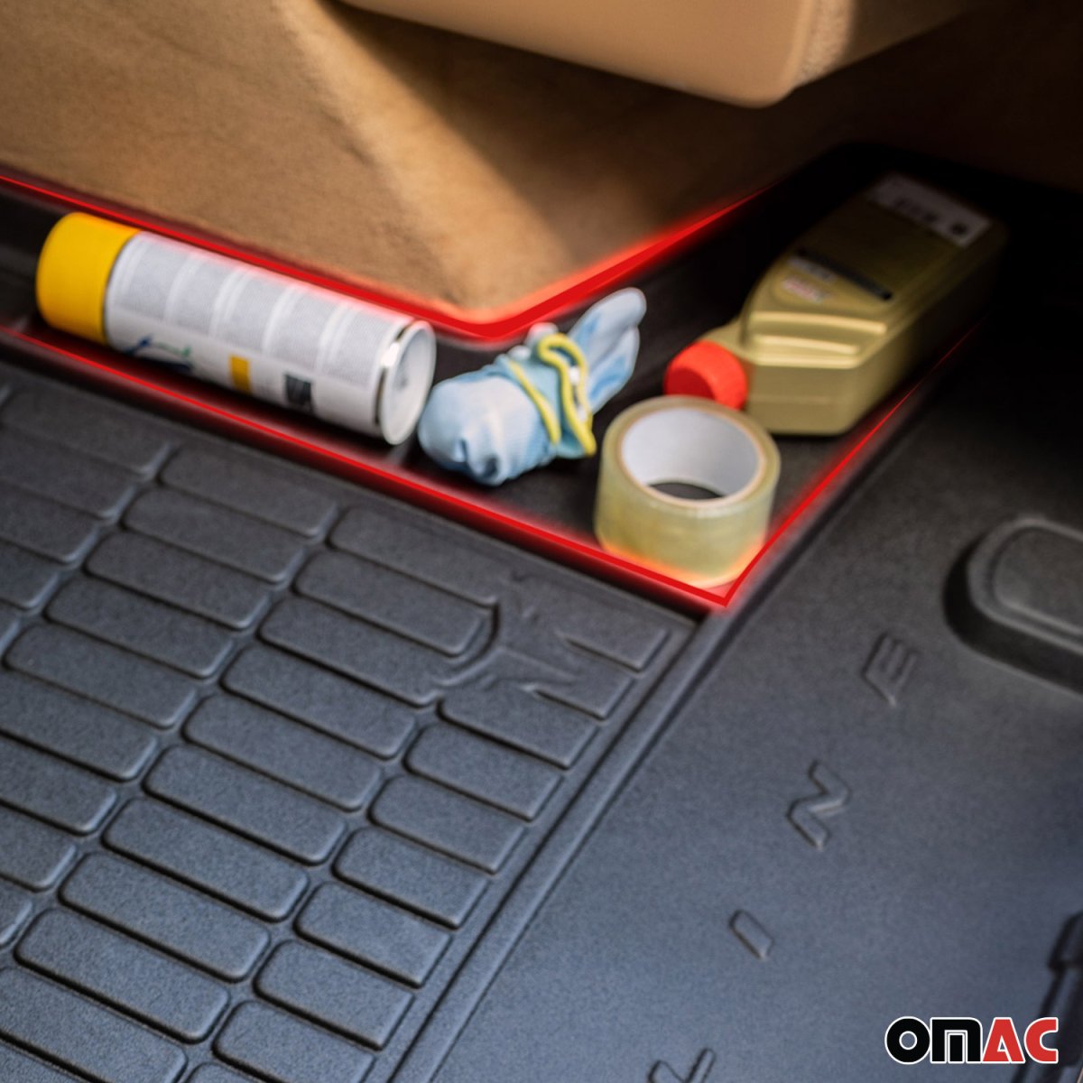 Audi A6 Trunk Mat - Omac USA - Proline Premium TPE - Black - '04-'11, 1107260