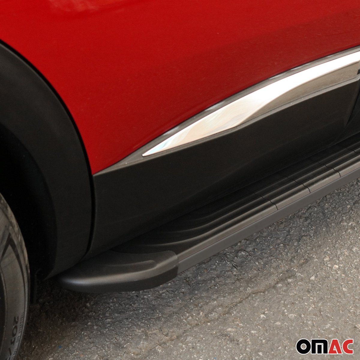 Audi Q3 Side Steps - Omac USA - APA Aluminium - Black - '11-'18, 1117938B