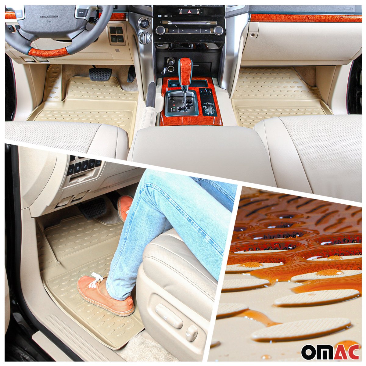Jeep Grand Cherokee Floor-Trunk Mats - Omac USA - 3D - Beige - '05-'10 ...