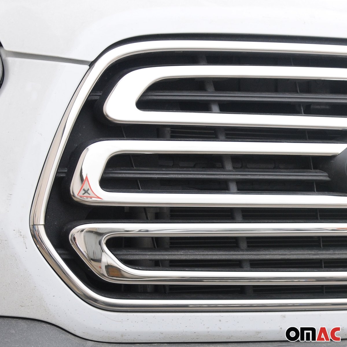 Ford Transit Front Grill + Frame Set - Omac USA - Gloss Silver - 2014 ...