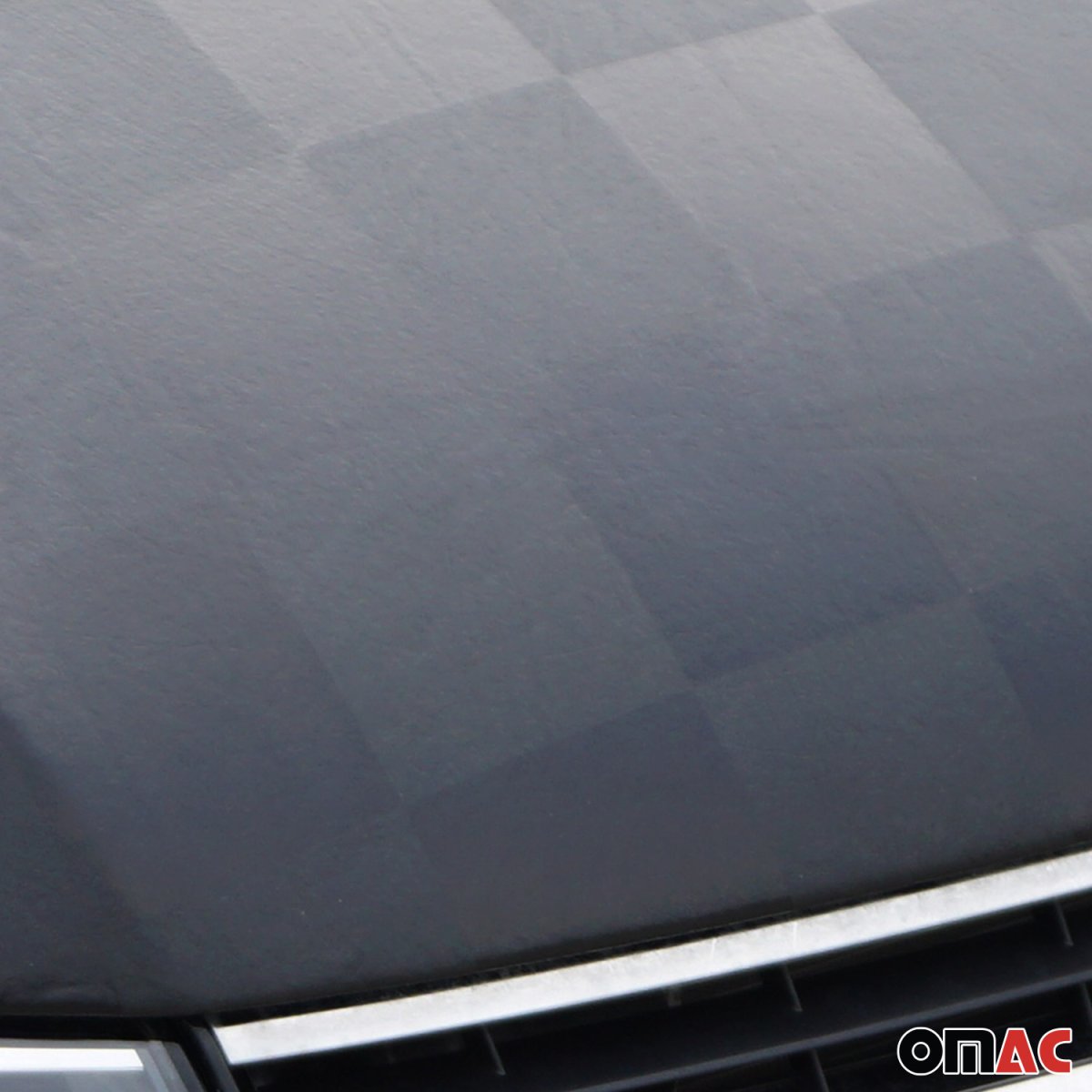 Ford Connect Bonnet Bra - Omac USA - Half Vinyl Chequered - 2014 ...