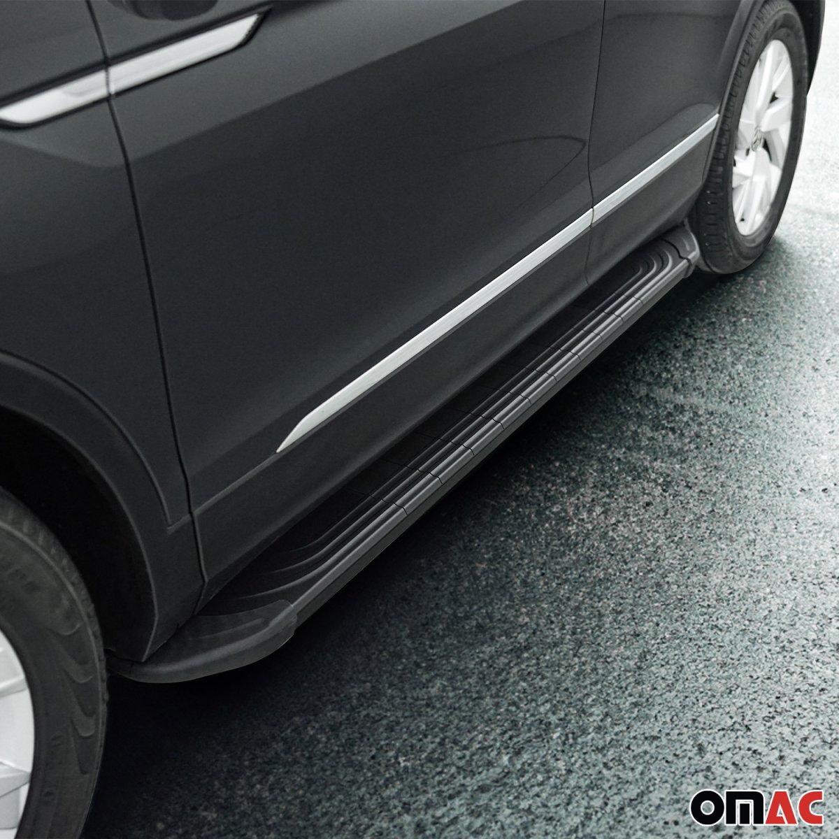 Kia Sportage Side Steps - Omac USA - Aluminium (173) - Black - '10-'15 ...