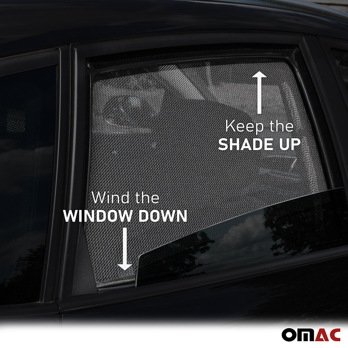 Kia Sedona Window Mesh - Rear - Omac USA - Black - '06-'14, 4099CS001