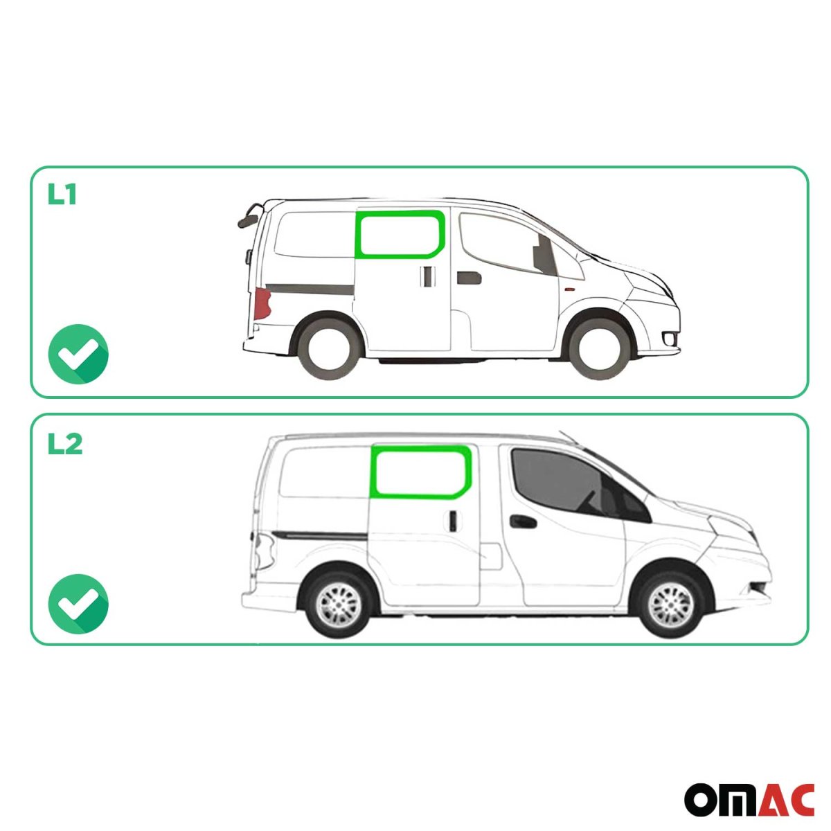 Nissan NV200 Front Side Fixed Glass - Omac USA - Galaxy - 2013, 5035405 ...