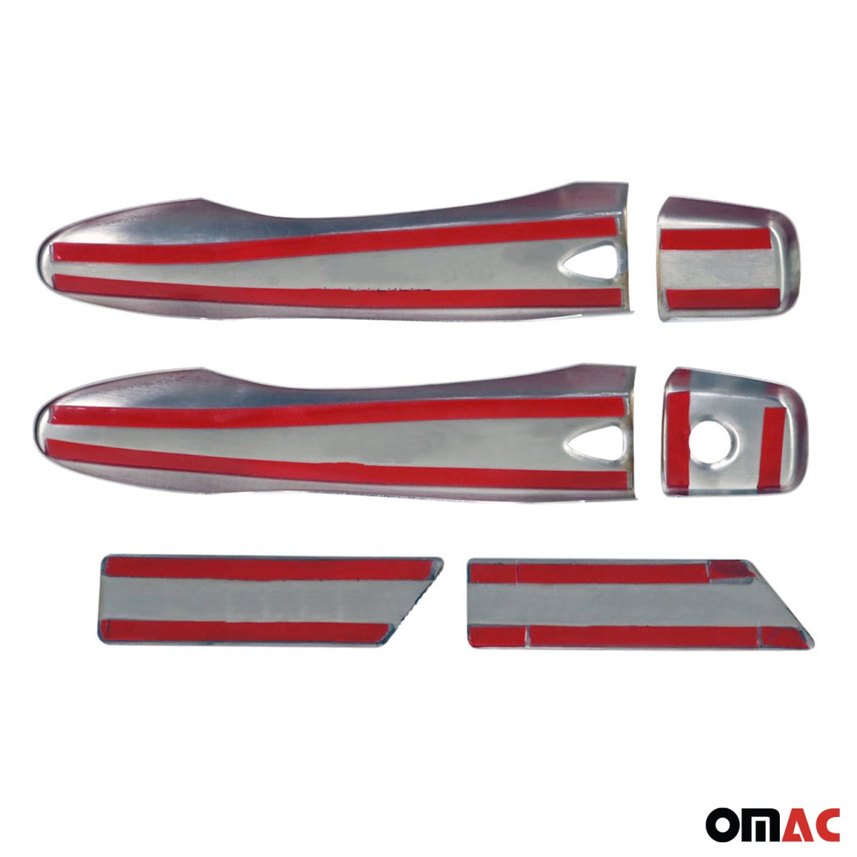 Nissan Cube Door Handle Cover - Omac USA - 10 Pcs - Gloss Silver - '09 ...