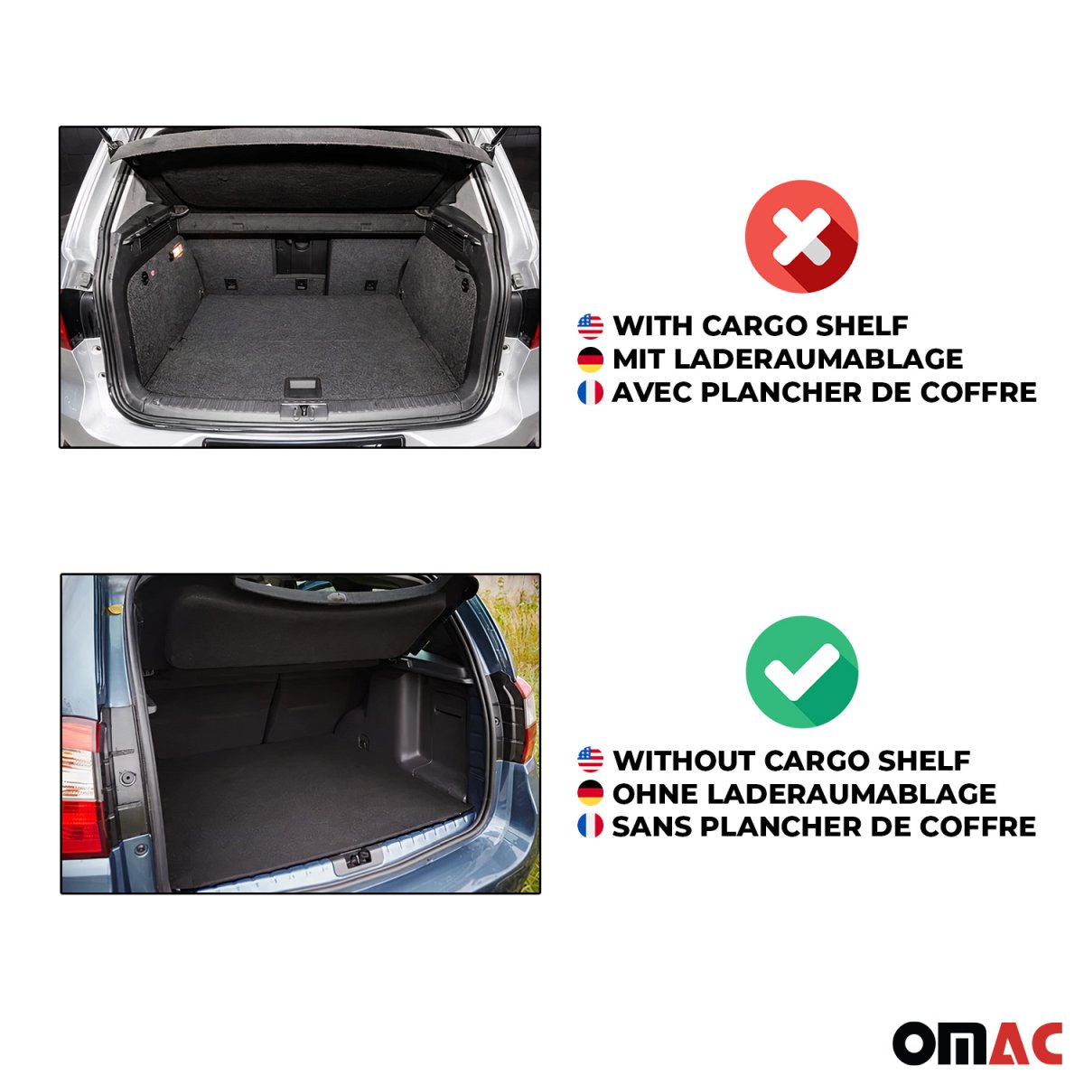 Subaru XV Trunk Mat - Omac USA - Proline TPE - Black - 2011, 6802260