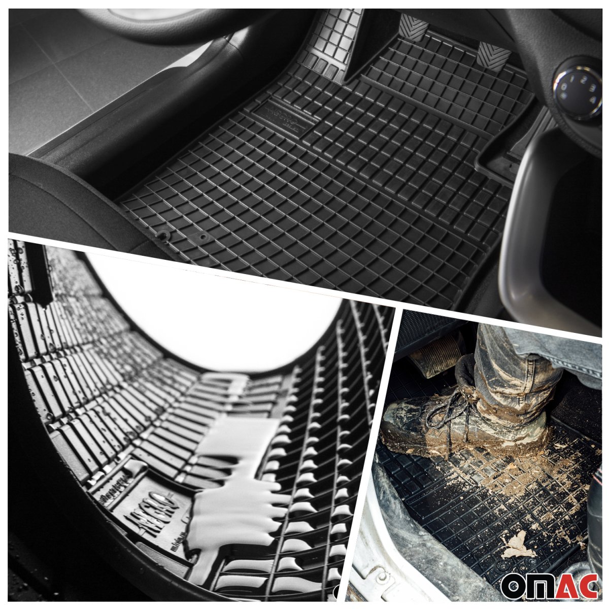 Toyota Yaris Floor-Trunk Mats - Omac USA - El-Toro & YPS - Black - '11 ...