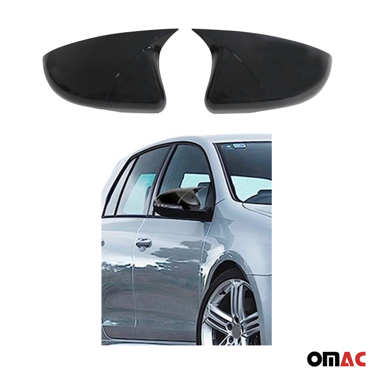 Volkswagen Golf VI Mirror Cover - Omac USA - Bat Model - Gloss Piano ...