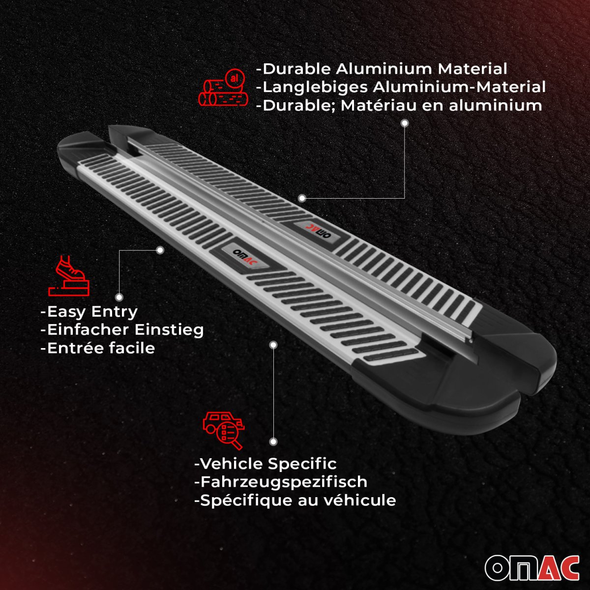 Ford Escape Side Steps - Omac USA - PIRAMITLINE Aluminium (183 ...
