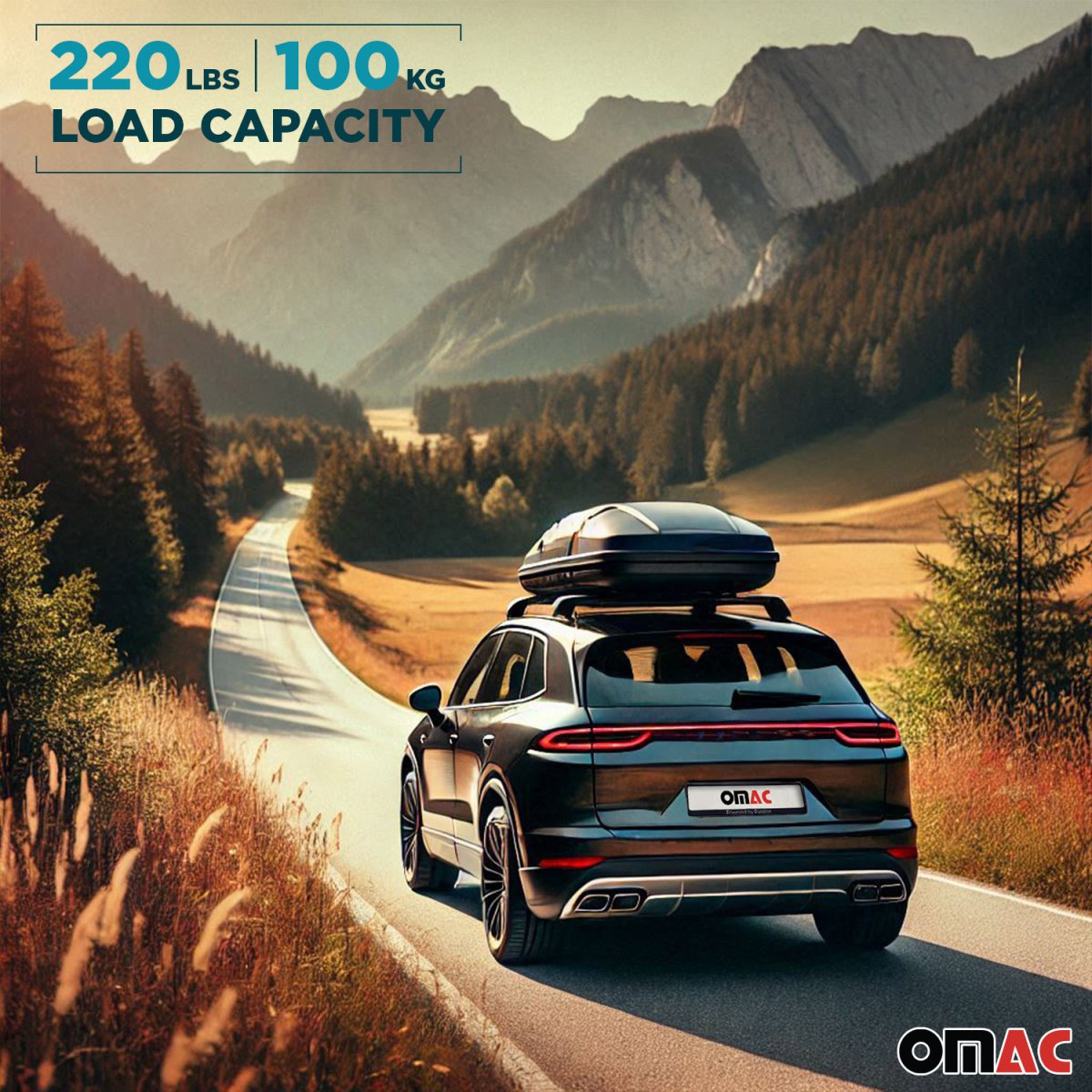 Volvo XC60 Roof Racks - Omac USA - Compact (9090B Kit LX2) - Black ...