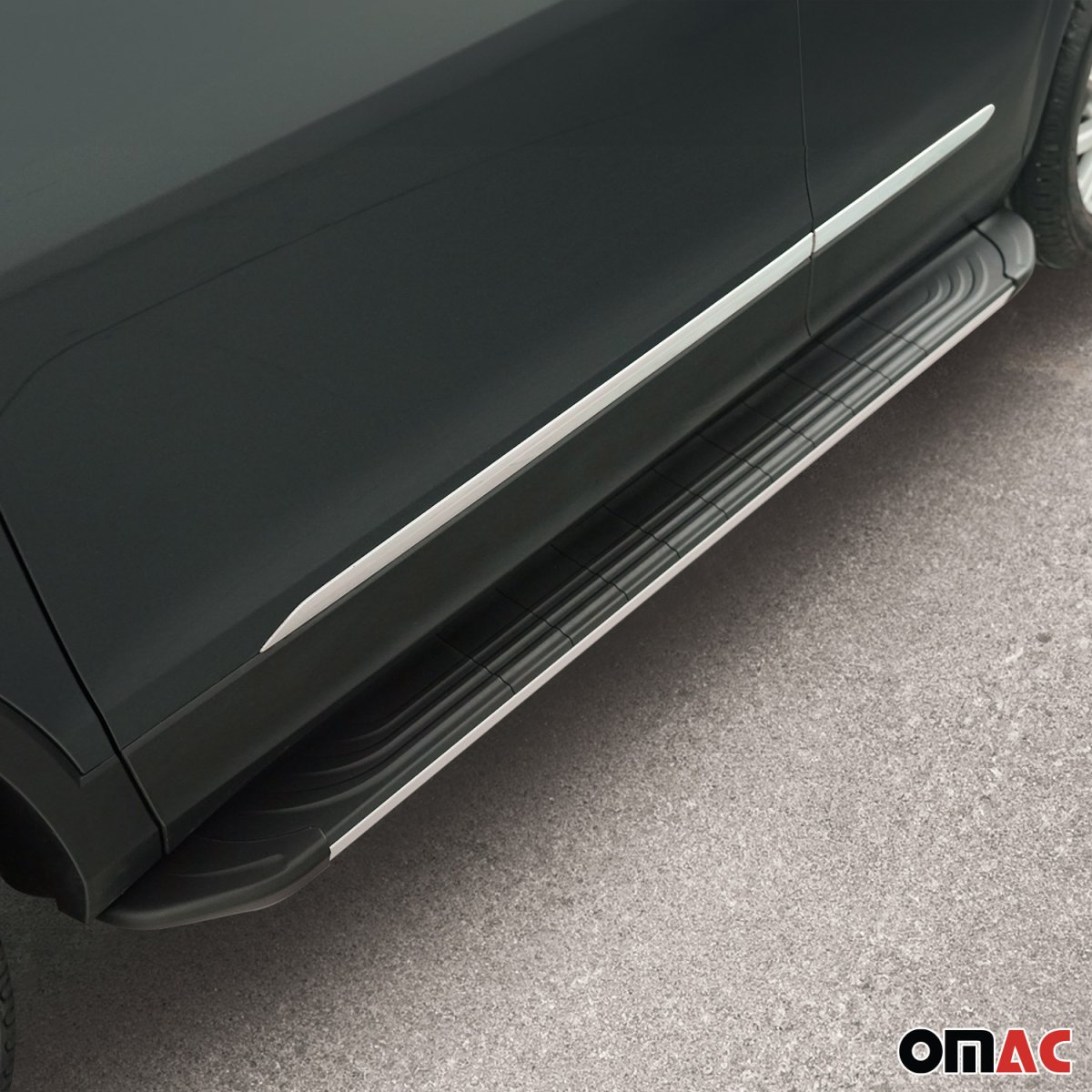 Volvo XC60 SUV Side Steps - Omac USA - APA Aluminium (193) - Silver ...