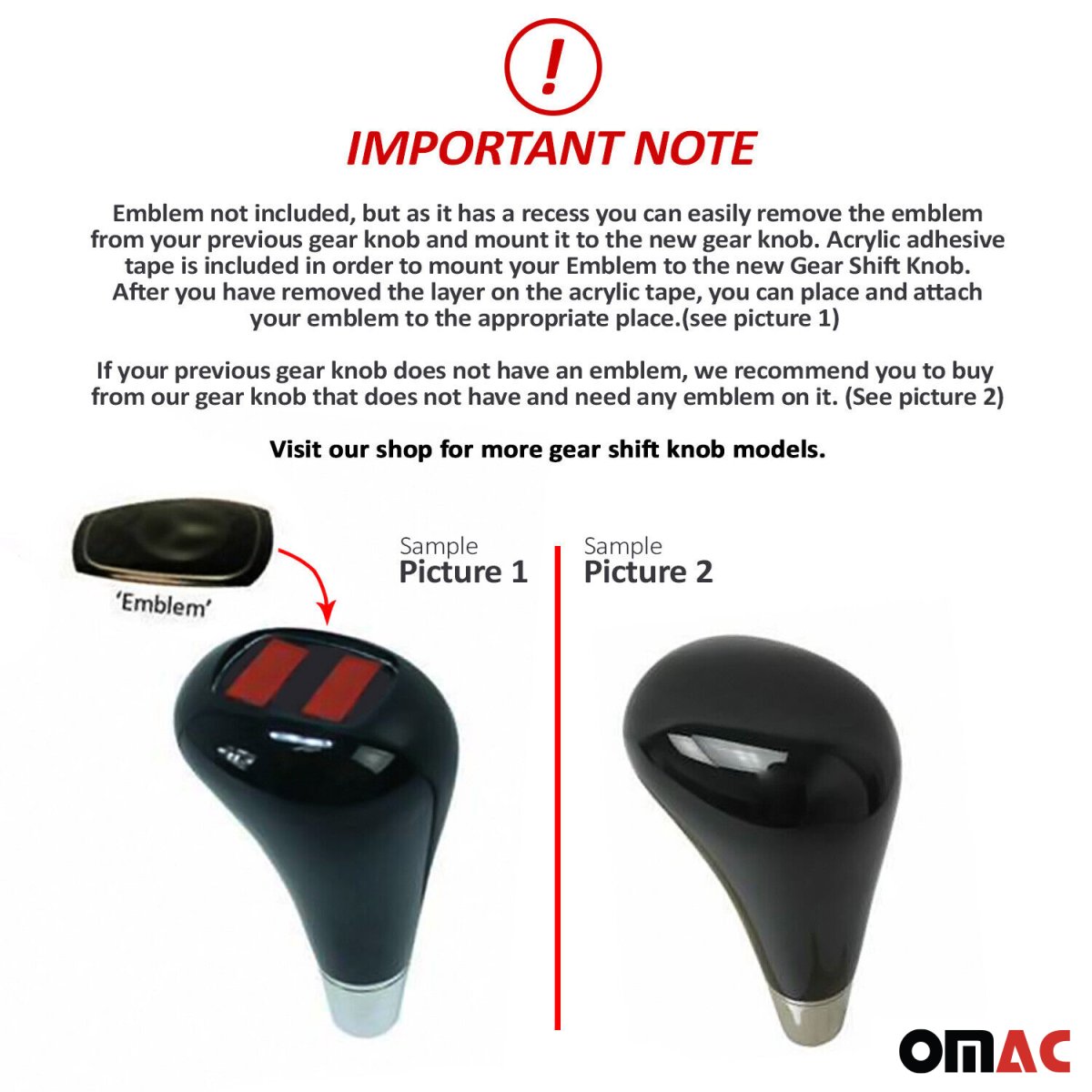 Mercedes-Benz W210 Gear Shift Knob - Omac USA - Bajonet-Walnut Without ...