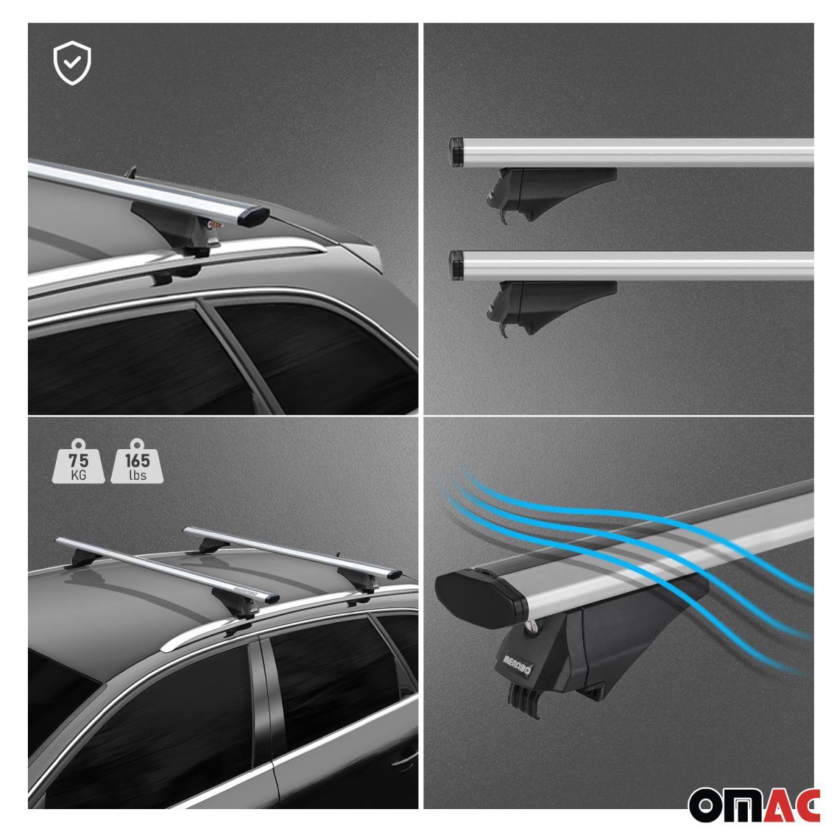 Land Rover Range Rover Velar Roof Racks - Omac USA - 2Pcs - Leopard ...