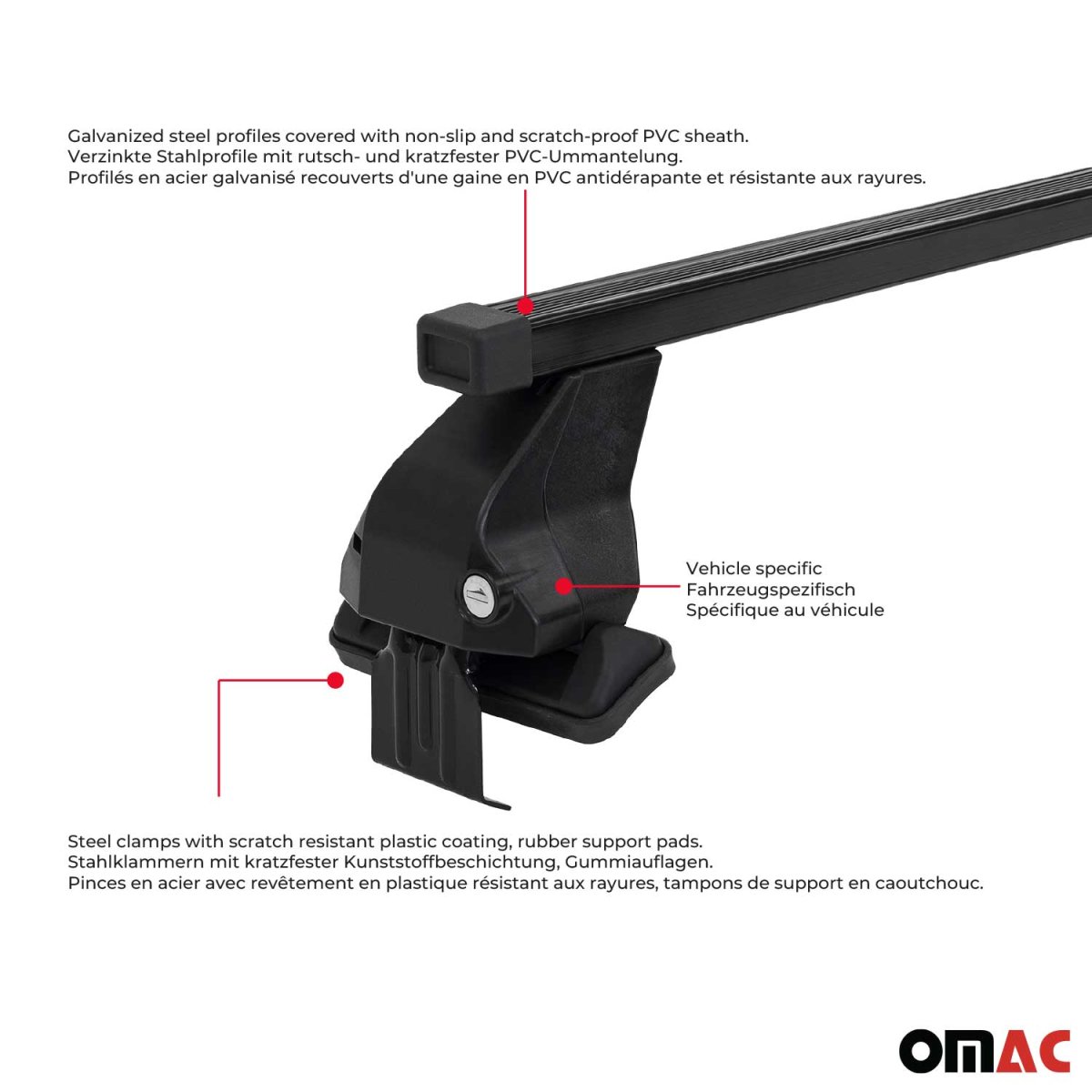 Toyota Corolla HB Roof Racks - Omac USA - Omega G - Black - '19-'22 ...