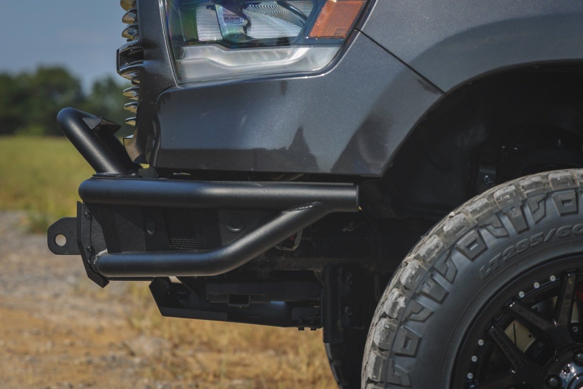Ram 1500 Front Bumper - Rough Country - Tubular - Satin Black - '19-'24 ...