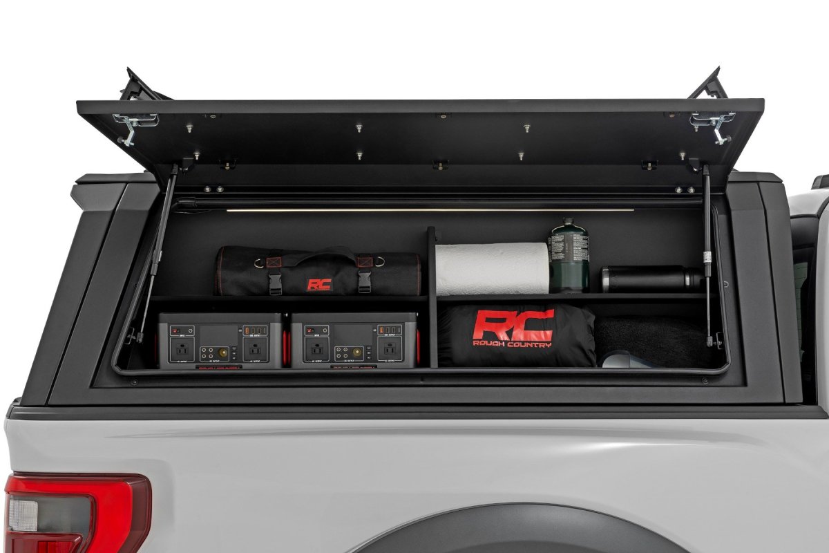 Storage Bin - Passenger Side - Rough Country - Side Shelf with LED ...