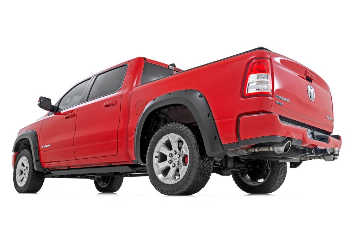 Ram 1500 Fender Flares - Rough Country - Pocket, Simulated Riveted Look ...