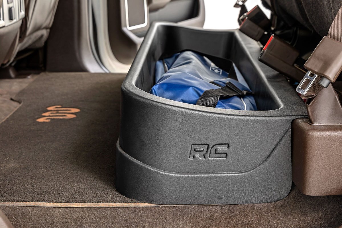 Ford Raptor Under Seat Storage - Rear - Rough Country - Custom-Fit ...