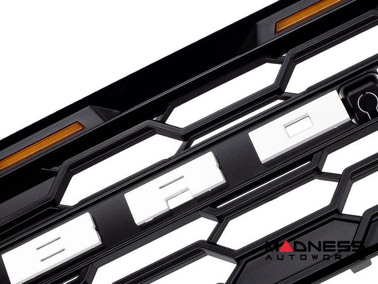 Ford Bronco Front Grille - Para Hex Style - IAG - I-Line - Matte Black ...