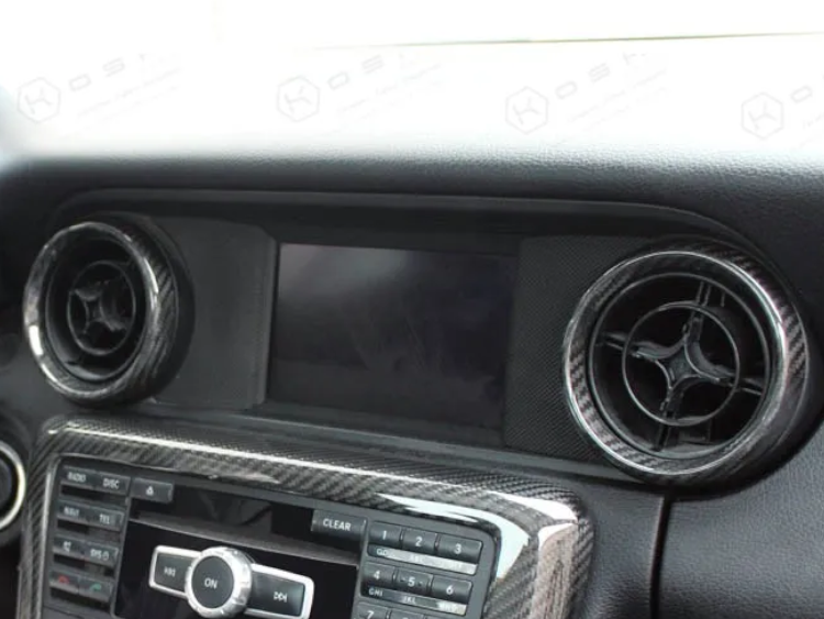 Mercedes Benz SLK Interior Air Vent Circle Cover Kit - Carbon Fiber ...