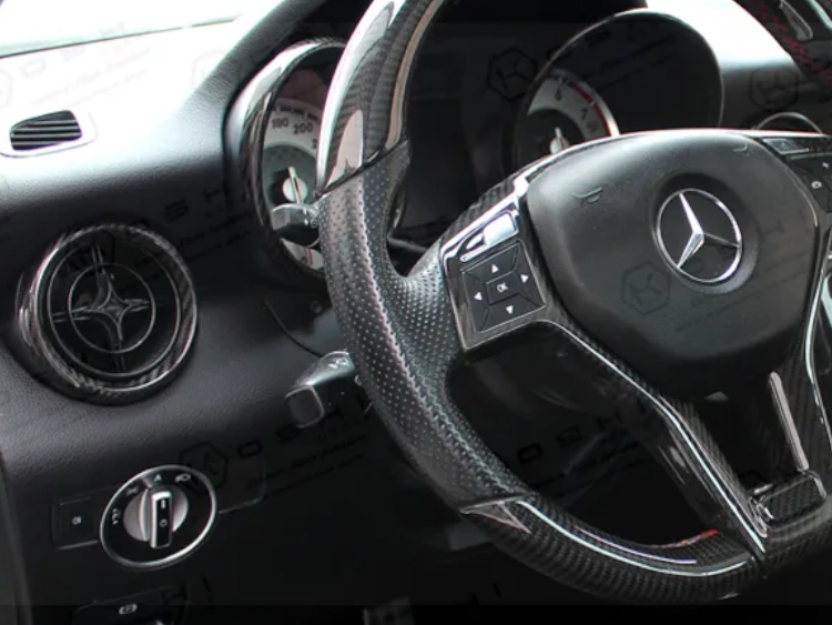 Mercedes Benz SLK Interior Air Vent Circle Cover Kit - Carbon Fiber ...