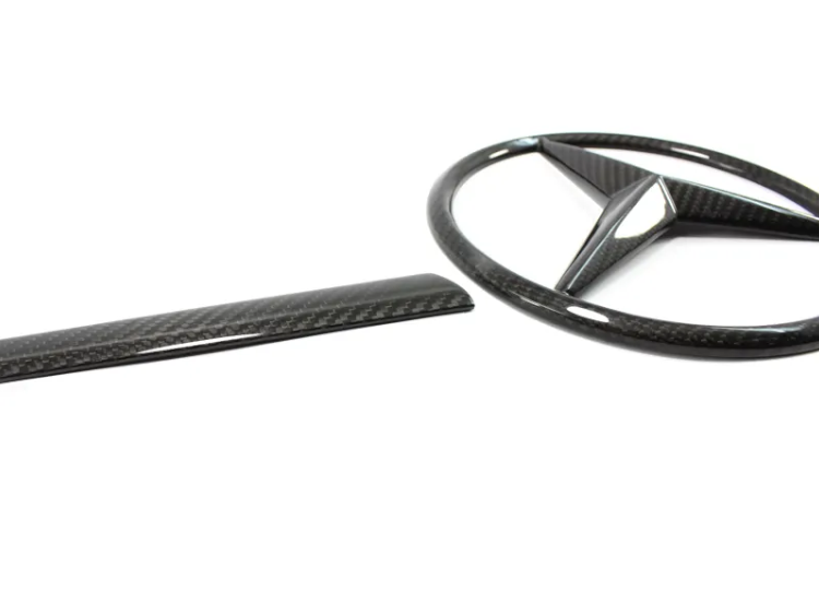 Mercedes Benz SLK Logo Trims - Front - Koshi - Carbon Fiber - R172 ...