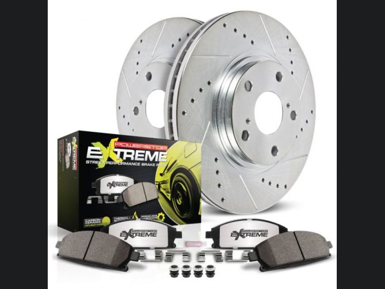 Ford Mustang Brake Kit - Rear - PowerStop - Drilled & Slotted Rotors ...