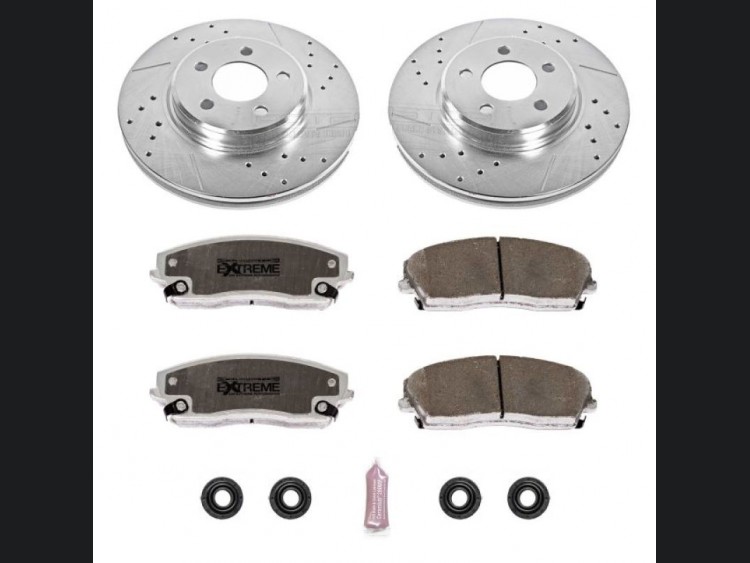 Dodge Challenger Brake Kit - Front - PowerStop - Drilled & Slotted ...
