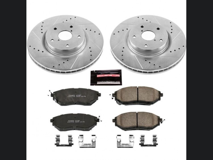 Subaru Legacy Brake Kit - Front - PowerStop - Drilled & Slotted Rotors ...