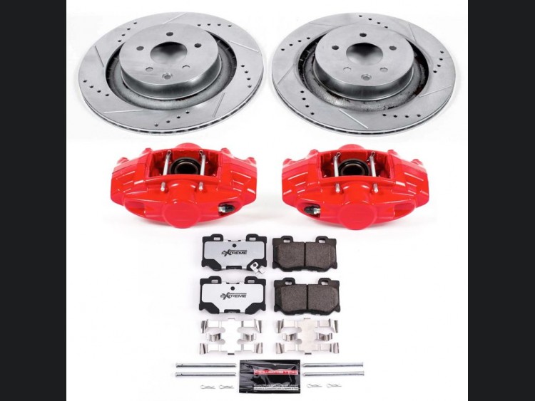 Nissan 370Z Brake Kit - Rear - PowerStop - Drilled & Slotted Rotors ...