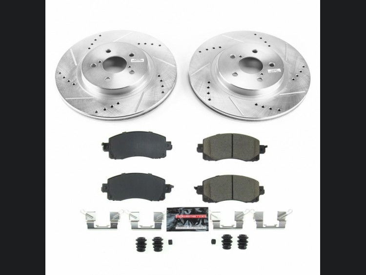 Subaru Impreza Brake Kit - Front - PowerStop - Drilled & Slotted Rotors ...