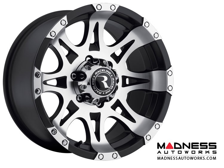 Jeep Wrangler Custom Wheels by Raceline - 891 - 17"x9" - Renegade 6 Black