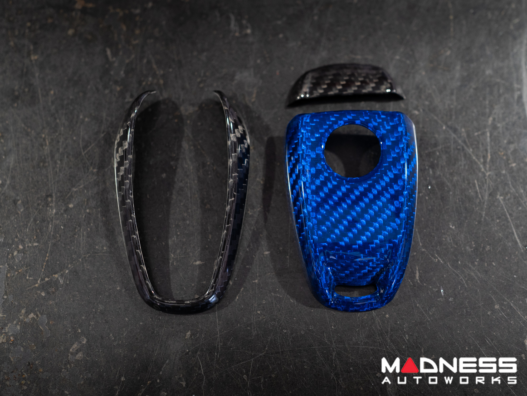 Alfa Romeo Giulia Key Fob Cover - Carbon Fiber - Blue Main/ Black ...