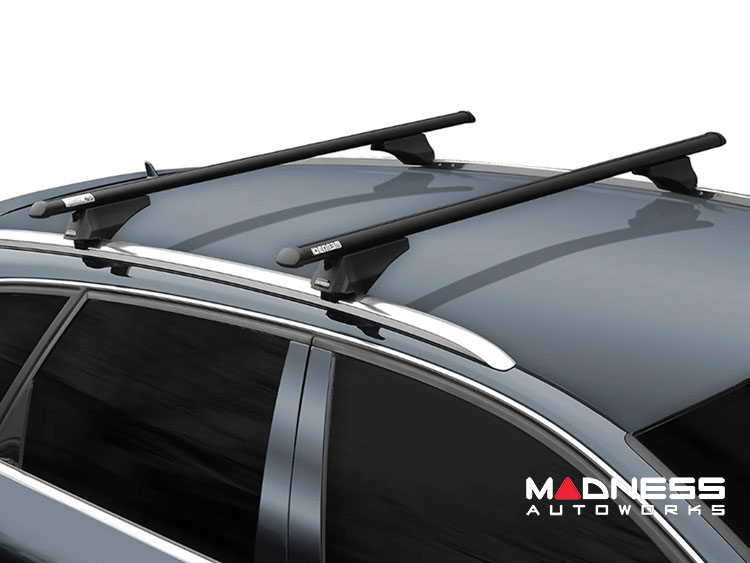 Alfa Romeo Stelvio Roof Rack Cross Bars - Flush Mount Rails - Black ...