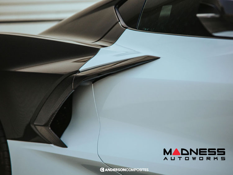 Chevrolet Corvette C8 Carbon Fiber Exterior Side Scoop Trim - Anderson ...