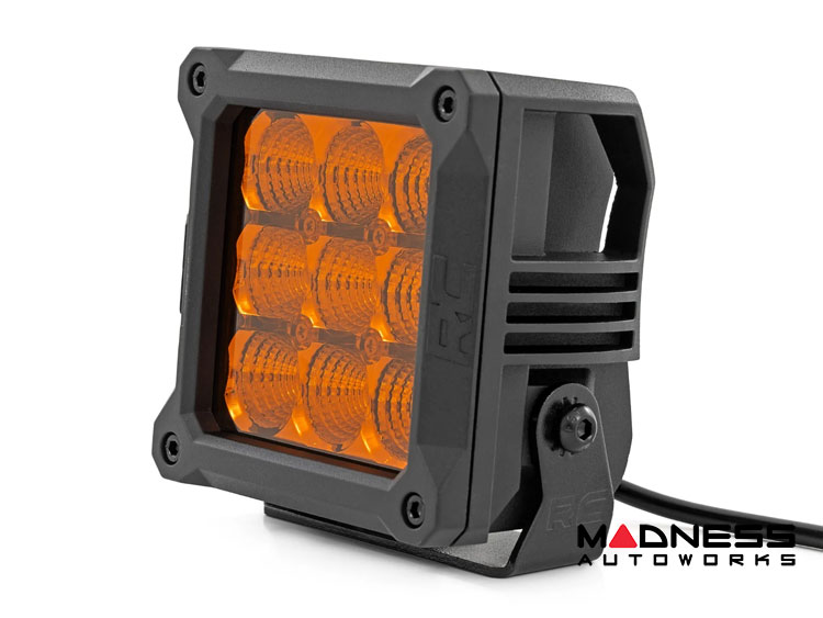 4 Inch LED Pod Lights - Chrome Series - Rough Country - Amber, 70905ADRL