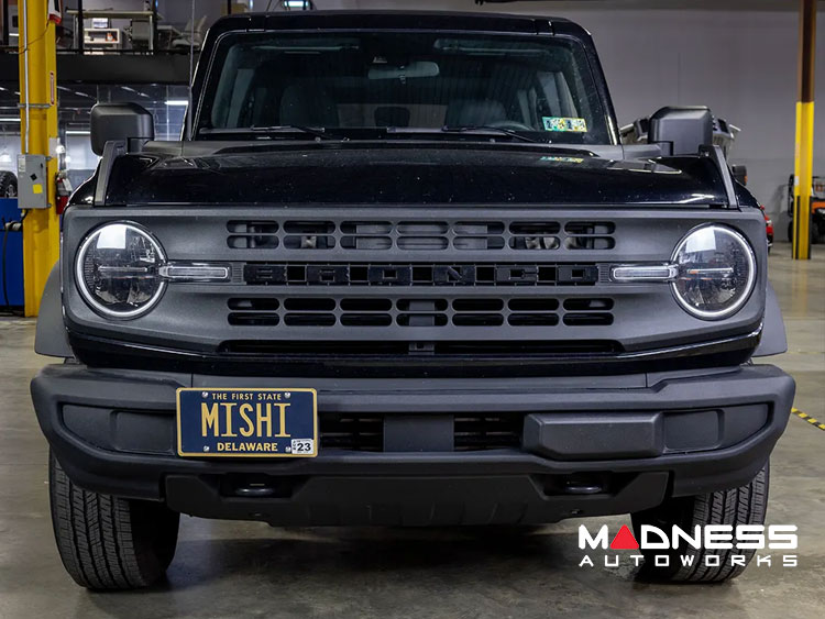 Ford Bronco Front License Plate Relocation Kit - Plastic Bumper, MMLP ...
