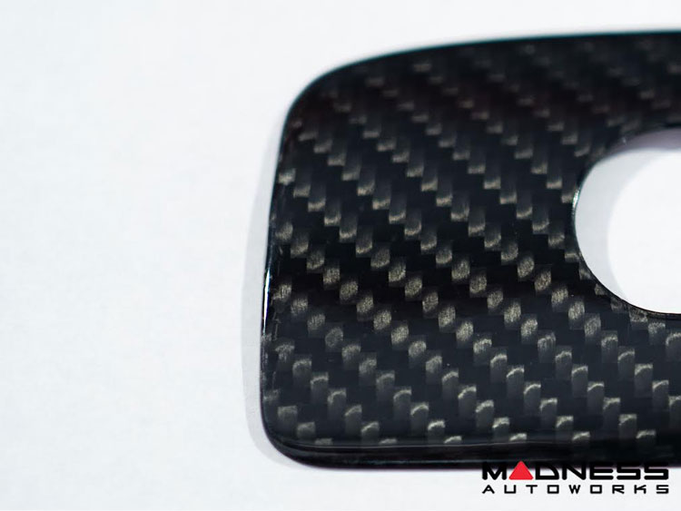 Jaguar F Pace Glove Box Handle Cover - Carbon Fiber - Feroce Carbon,