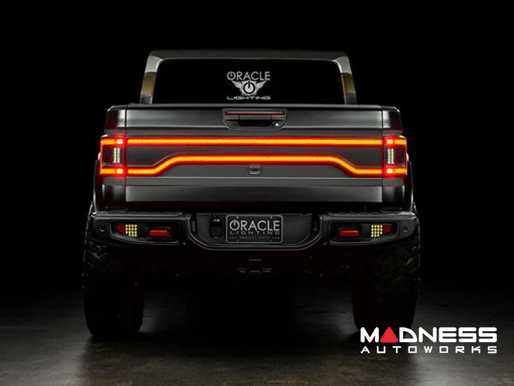 Jeep Gladiator JT Racetack Series - LED Tailgate Panel - Red Lens, 5918-504