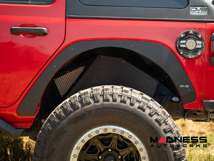 Jeep Wrangler JL Fender Flare Deletes - Textured Black Powder Coat, FDJL-08