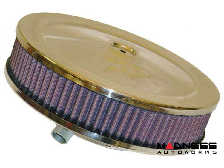 K&N Oval Race Filter Assembly - Black - 9in x 3-3/8in, 60-1110