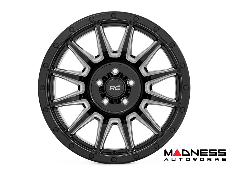 Custom Wheel 90 Series Wheel - One-Piece - Gloss Black w/ Machined ...