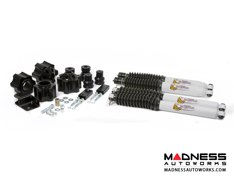 Jeep Wrangler JK Suspension Lift Kit w/ Scorpion Shocks - 3", KJ09153BK