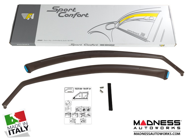 Volvo V60 Side Window Air Deflectors by Farad - (2010+), 12-583