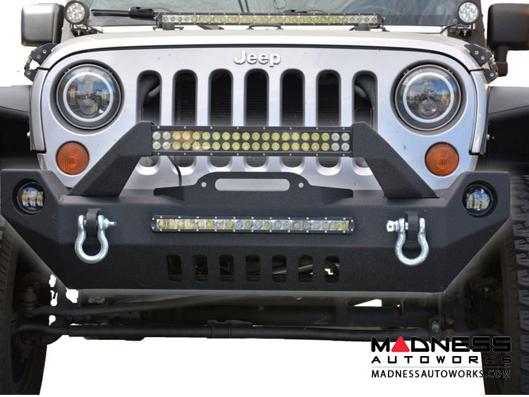 Jeep Wrangler JK Hammer Forged Front Bumper - Mid Width - Steel - FS-17
