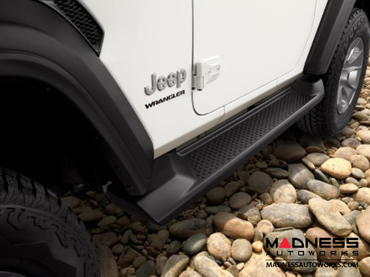 Jeep Wrangler JL Side Steps - Molded Black Plastic - 2 Door , 82215145