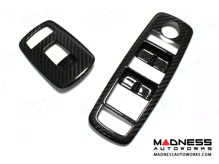 Maserati Ghibli Window Switch Control Button Frame Kit - Carbon Fiber ...