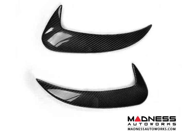Mercedes-Benz C-Class W205 Sport AMG Rear Bumper Fins - Carbon Fiber,