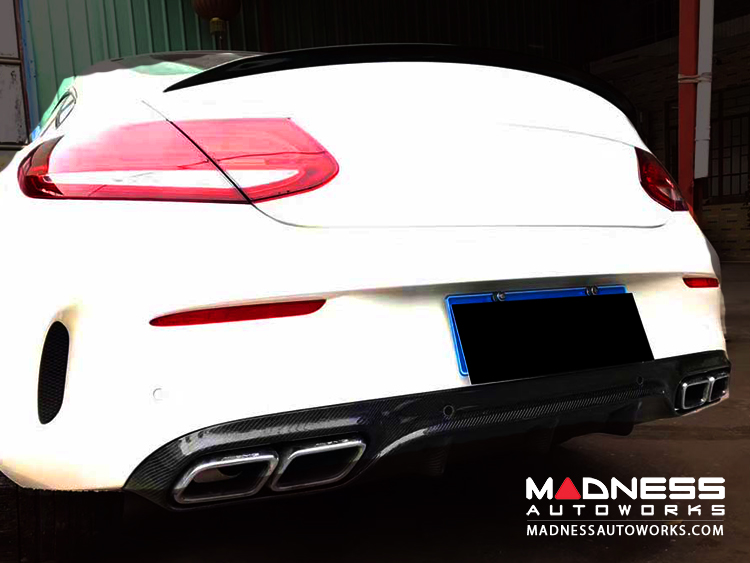 Mercedes-Benz W205 C63 Coupe Rear Bumper Lip - Carbon Fiber, JC-BY010
