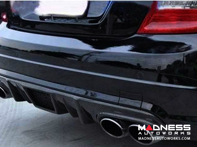 Mercedes-Benz W204 C63 AMG Rear Lip Diffuser - Carbon Fiber, JC-BE20414